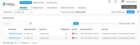 Configure Vos Device Alarms Versa Networks