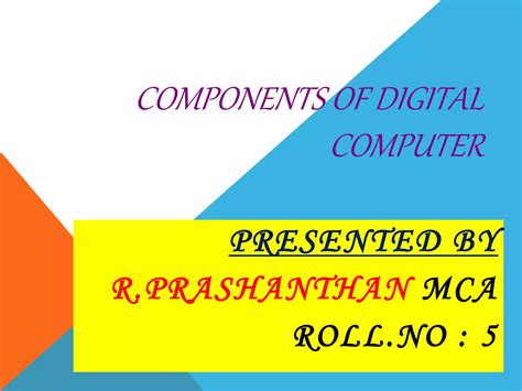 Components Of Digital Computer PPTX