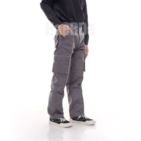 Jual Celana Cargo Panjang Pria Reguler Straight Loose Fit Pria Celana Panjang Celana Kargo
