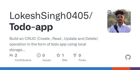 Github Lokeshsingh0405todo App Build An Crud Create Read