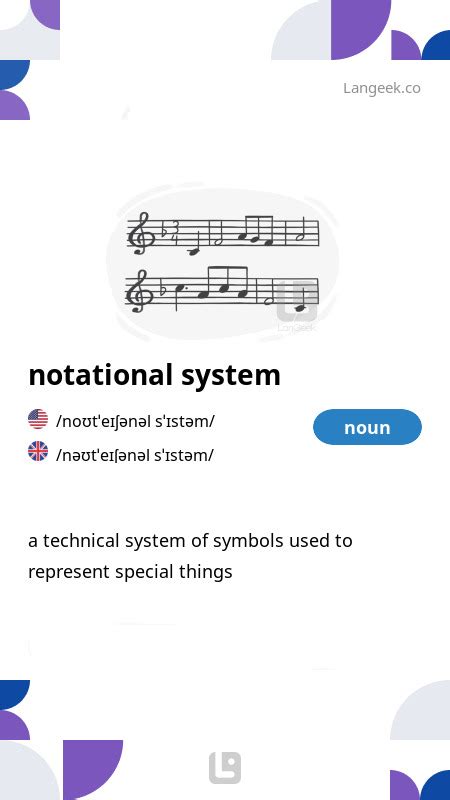 Definition And Meaning Of Notational System Picture Dictionary