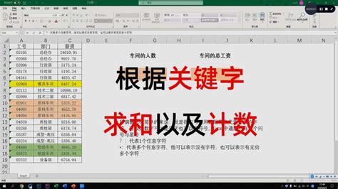 根据关键字求和与计数，你不会，同事使用excel通配符轻松搞定 教育 资格考试 好看视频