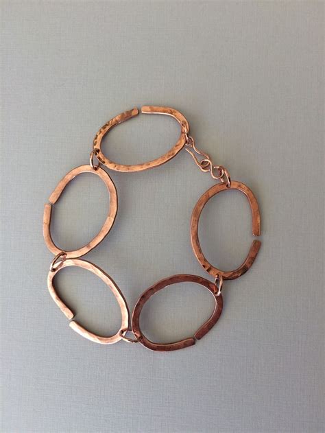 Hand Hammered Copper Bracelet Copper Bracelet Bracelets Silver