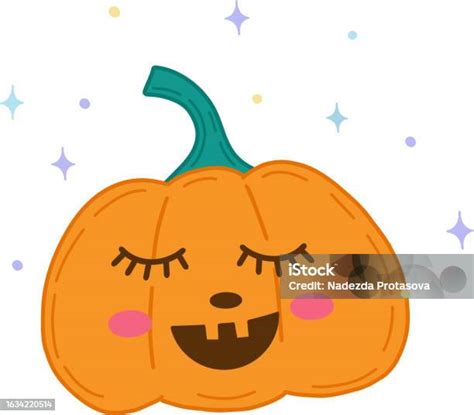 할로윈에 재미 있는 호박입니다 흰색 배경에 강조 표시된 호박의 벡터 그림 할로윈 파티 초대장 마법 컬렉션 상징 부적 10월에 대한 스톡 벡터 아트 및 기타 이미지 Istock