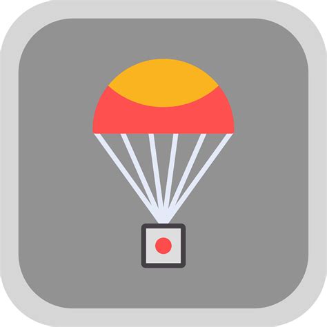 Parachute Flat Round Corner Icon Design 43980750 Vector Art At Vecteezy