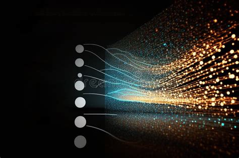 visualizing large data sets abstract lines ai generation stock