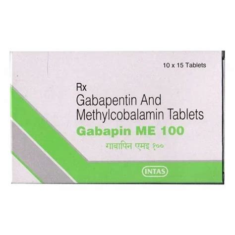 Gabapin Me 100 Tablet 10x15 Tablets At ₹ 170 Box In Surat Id 2850597933133