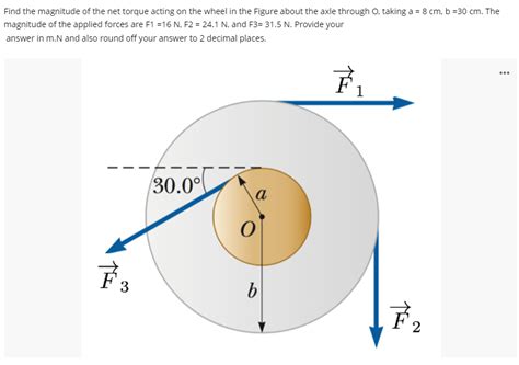 Solved Find The Magnitude Of The Net Torque Acting On The Chegg Com