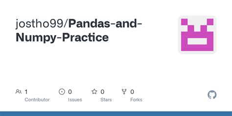 Github Jostho99pandas And Numpy Practice