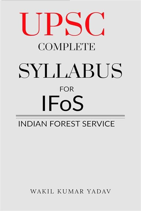 Indian Forest Service Syllabus