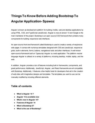 How To Add Bootstrap To An Angular Application Docx