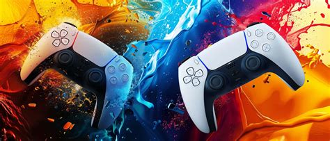 Download Dual Sense Controllers Colorful Backdrop Wallpaper