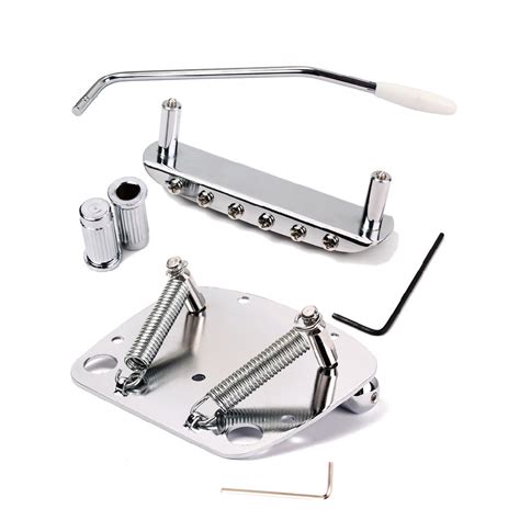 Dropship Jazzmaste Chrome 6 String Guitar Bridge Replacement For
