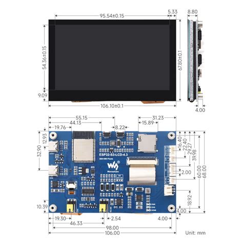 Waveshare Esp32 S3 43inch Capacitive Touch Display Development Board