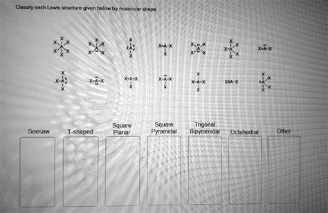 solved classify each lewis structure given below by molecular shape