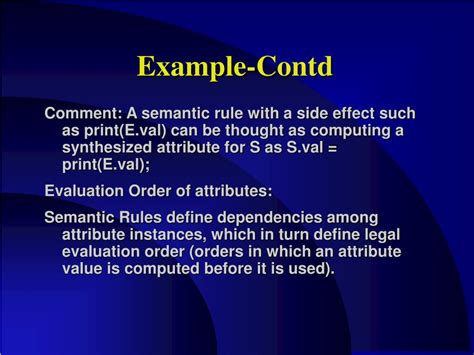 ppt syntax directed definitions and attribute evaluation powerpoint