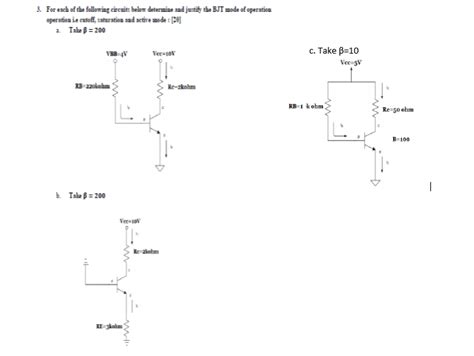 solved for each of the following circuits below determine