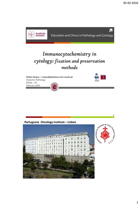 Pdf Immunocytochemistry In Cytology Fixation And Preservation Methods