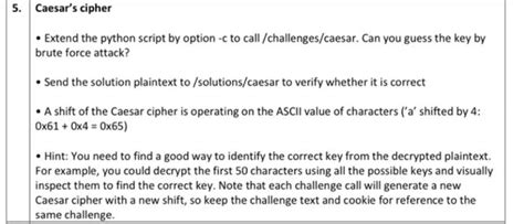 Solved Caesars Cipher Extend The Python Script By Option