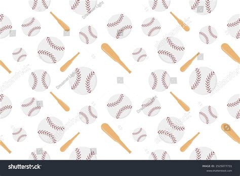 Baseball Pattern Background Vector Illustration Stock Vector Royalty