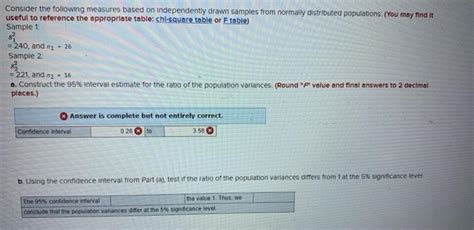Solved Consider The Following Measures Based On