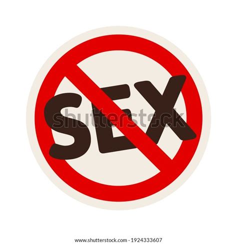No Sex Sign Isolated On White Stock Vector Royalty Free 1924333607 Shutterstock