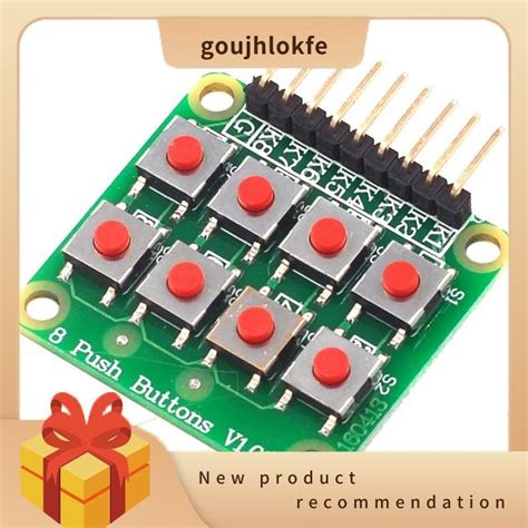 goujhlokfe 2x4 keypad 4x2 keypad 8 push buttons key board matrix