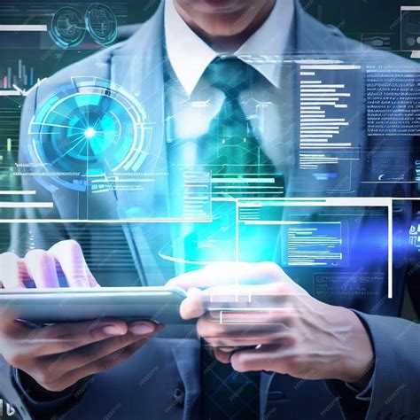 Premium Photo Businessman Holding Global Network Connection Big Data Analytics And Business