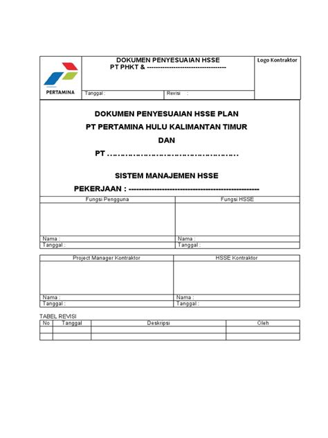 Format Hsse Plan Pdf