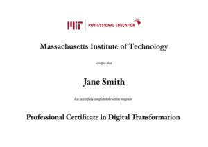 Professional Certificate Program in Digital Transformation | MIT Professional Education