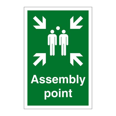 Assembly Point Symbol And Text Sign British Safety Signs