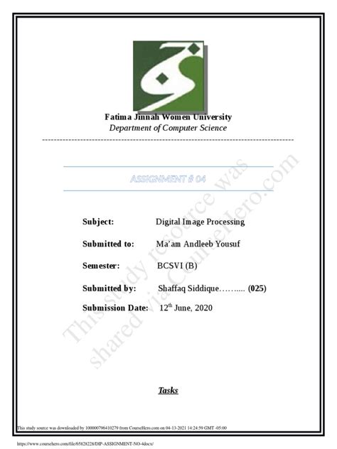 dip assignment no 4 pdf