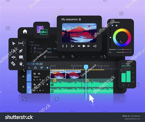 Popular Video Editor Editing Video Project Stock Vector Royalty Free 2224200241 Shutterstock