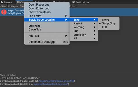 Errors Not Showing Script Line Like They Used To Unity Engine Unity