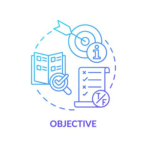 Objective Blue Gradient Concept Icon Information Type Abstract Idea Thin Line Illustration