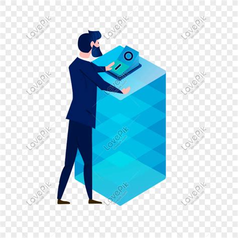 빅 데이터 인터페이스 기술 직원 Png 일러스트 무료 다운로드 Lovepik