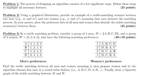 Problem 1 The Process Of Designing An Algorithm Consists Of A Few