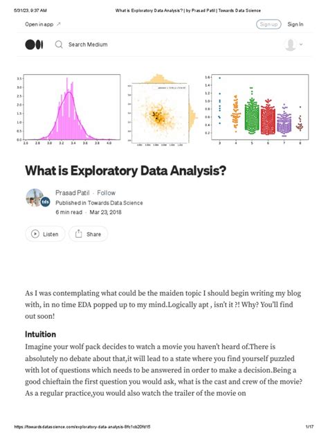What Is Exploratory Data Analysis - by Prasad Patil - Towards Data Science | PDF | Quartile ...