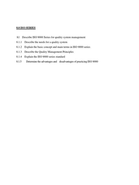 8 0 Iso Series Pdf Iso 9000 Quality Management