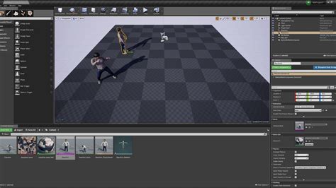 Unreal Engine 4 Place Human Character Meshes And Apply Animations Youtube
