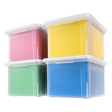 Iris Usa File Box Plastic File Organizer For Letter Legal File Document Box Storage Bin Tote