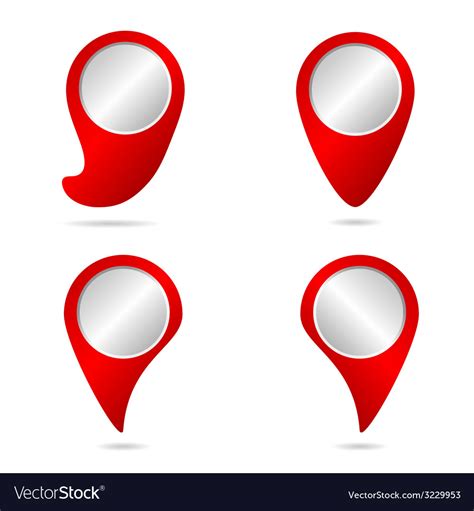 Map Pointer In Red Color Royalty Free Vector Image