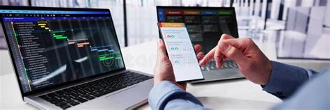 Agile Project Management On Kanban Desk Stock Image Image Of Phone