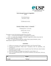 CS214 Design Analysis Of Algorithms Final Exam Overview Course Hero