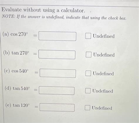 solved evaluate without using a calculator note if the