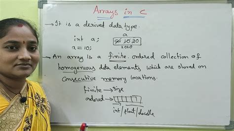 c language arrays in c part 1 introduction both in telugu and