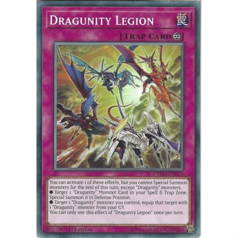 Yu Gi Oh Trading Card Game Yu Gi Oh Dragunity Legion Cyho En074 Common Card 1st Edition