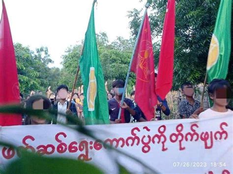 မြိုင်မြို့နယ် သပိတ် စစ်ကြောင်းက ဖက်ဆစ် စစ်တပ် တော်လှန်ရေး ချီတက် ဆန္ဒပ