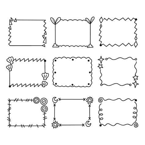 Premium Vector Hand Drawn Doodle Frames Collection