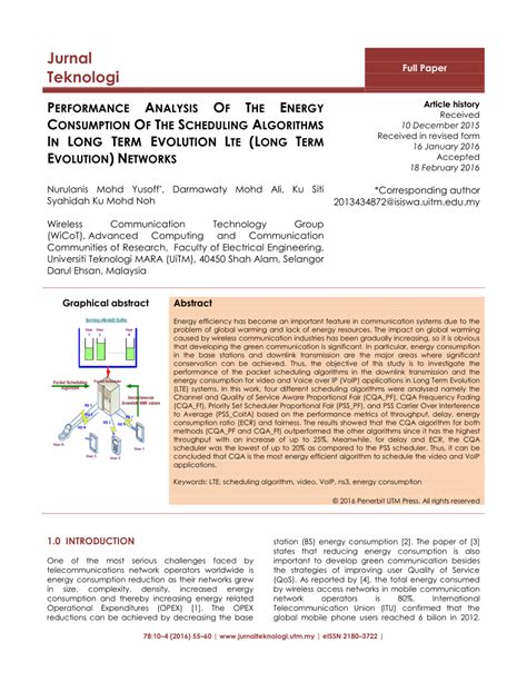 Pdf Performance Analysis Of The Energy Consumption Of The Scheduling